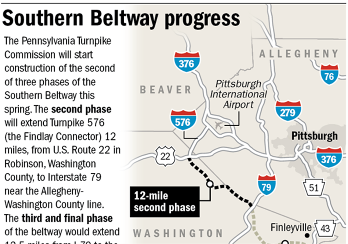 Work on Southern Beltway's second phase to start in spring | Pittsburgh ...
