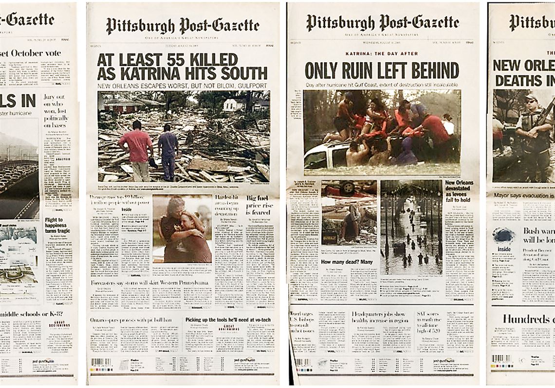 The Digs: Post-Gazette's front pages during Hurricane Katrina ...