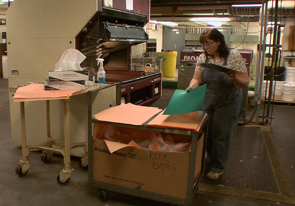 The plate making department's only woman recalls a job she loved ...