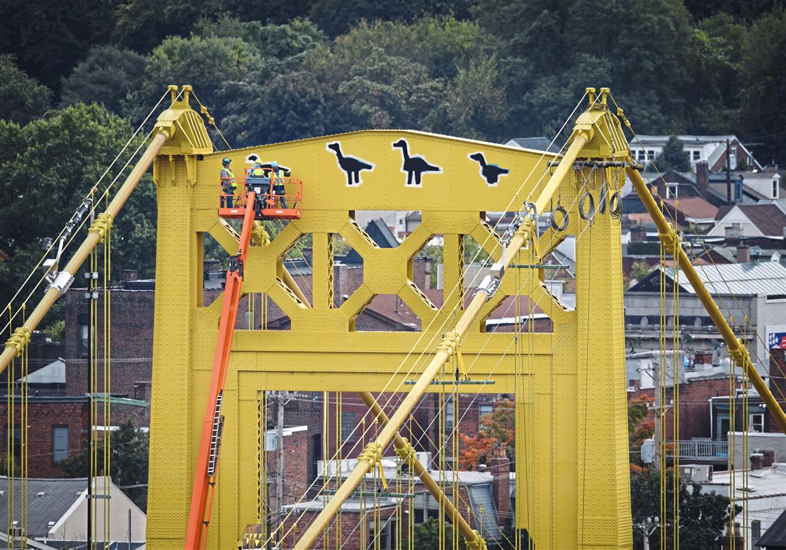 Dino geese are back atop the 10th Street Bridge | Pittsburgh Post-Gazette