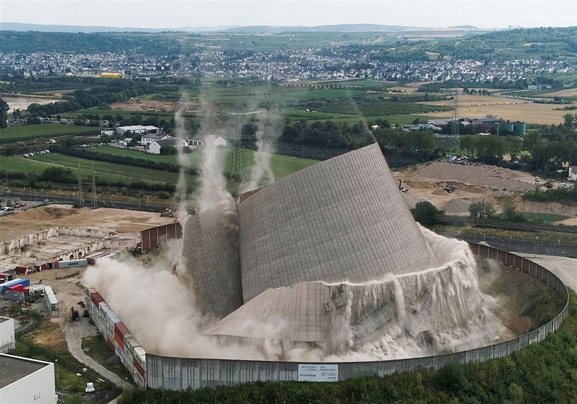 Short-lived German nuclear plant's cooling tower demolished ...