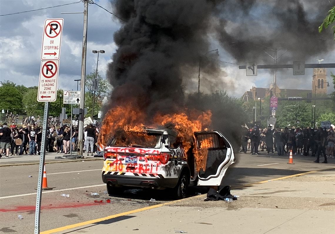 Pittsburgh under curfew after police vehicles set ablaze during ...