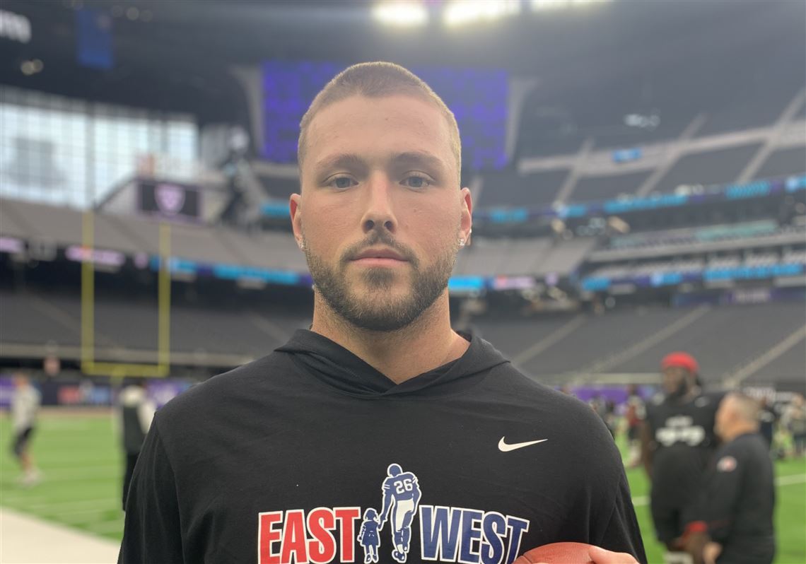 New draft, new look: Pitt tight end Lucas Krull is in Las Vegas for his ...