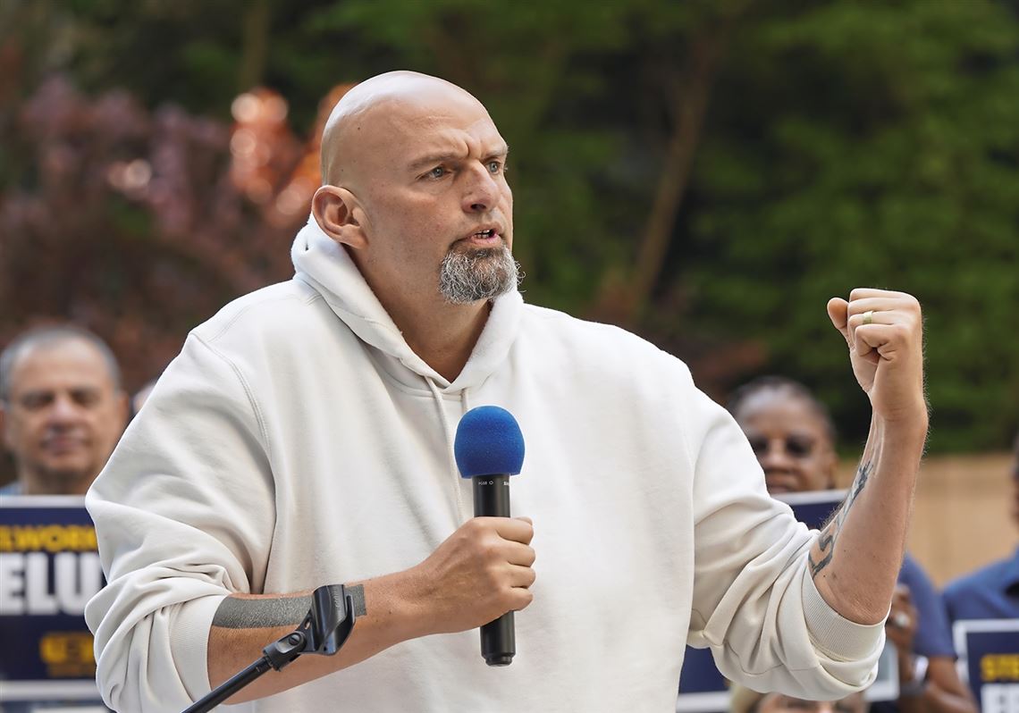 John Fetterman rallies steelworkers in battle for U.S. Senate seat ...