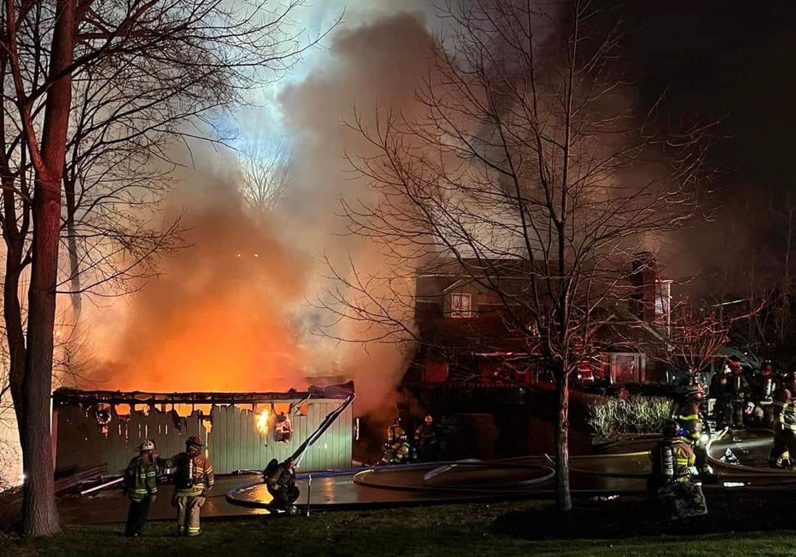 8 volunteer fire departments respond to large house fire in Shaler ...