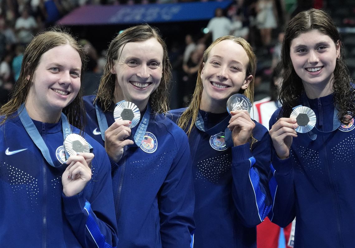 Katie Ledecky wins record 13th medal with a silver; Summer McIntosh and Kate Douglass strike ...