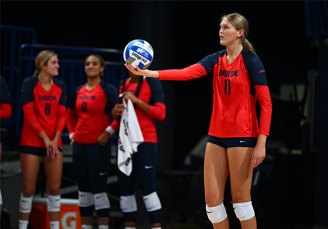 Hampton grad Emersen Schrom making her mark for Duquesne women's ...