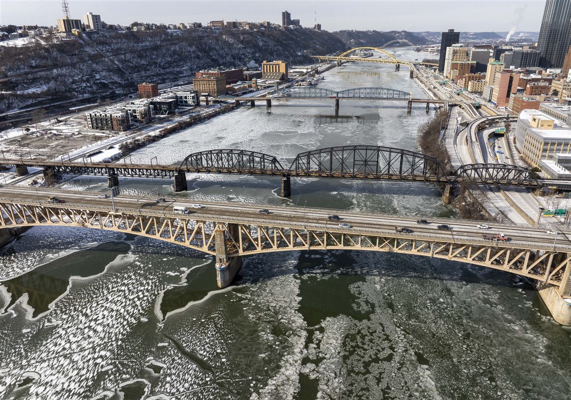 Pittsburgh Bridges In Winter