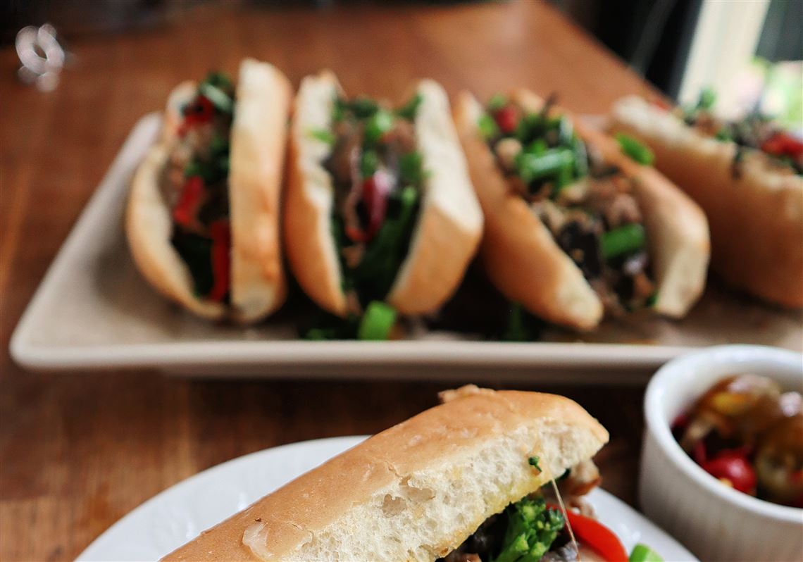 Philly-style sausage and broccoli rabe with portobello sub recipe riffs ...