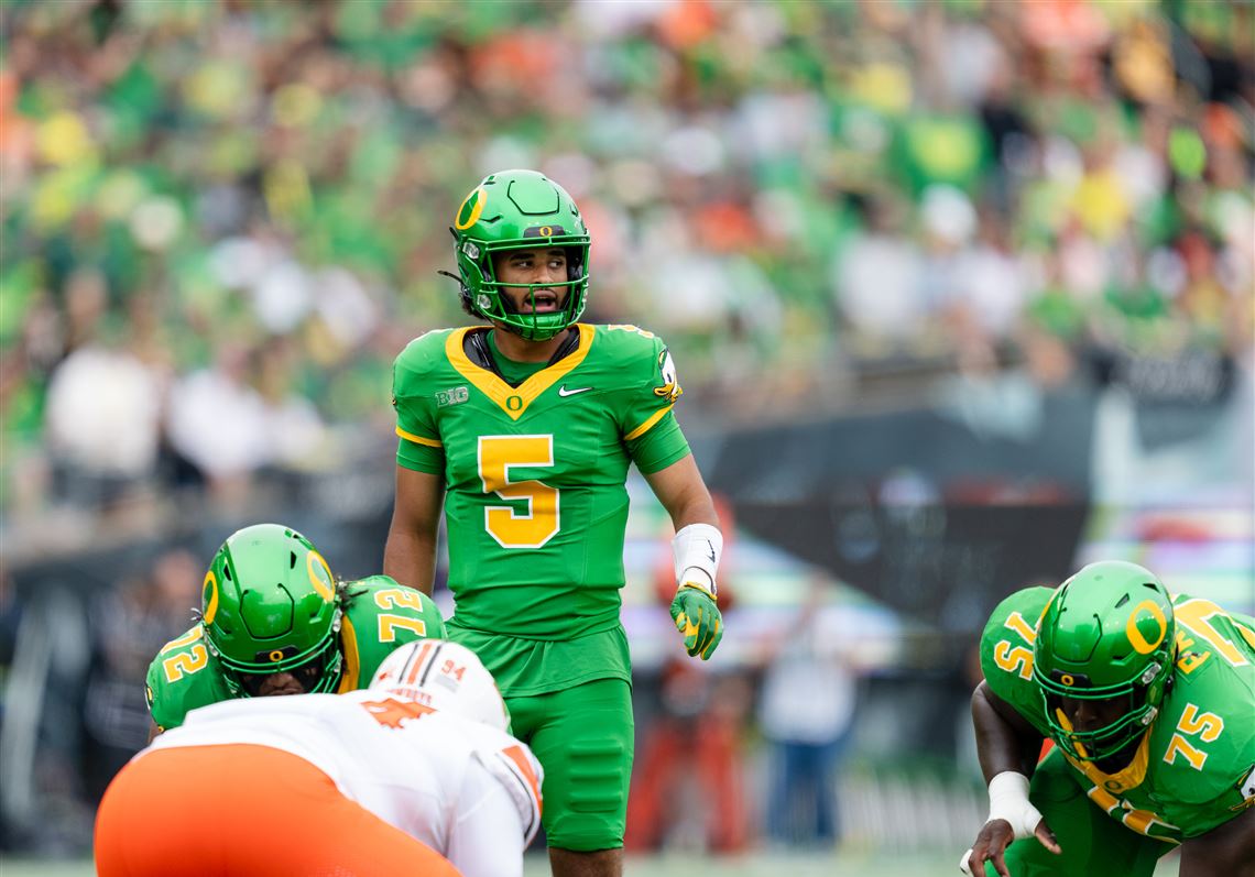 Steelers draft scouts: Rookie Derrick Harmon praises rising Oregon QB Dante Moore | Pittsburgh ...